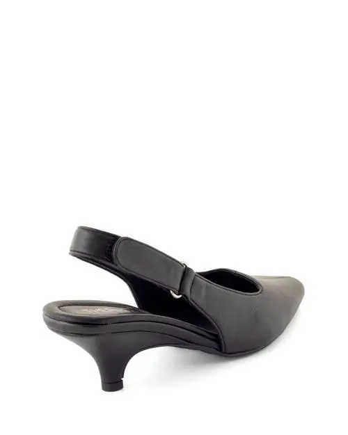 THERAPY AUSTRALIA Newark Pointed-toe Slingback Heel - Black Pu