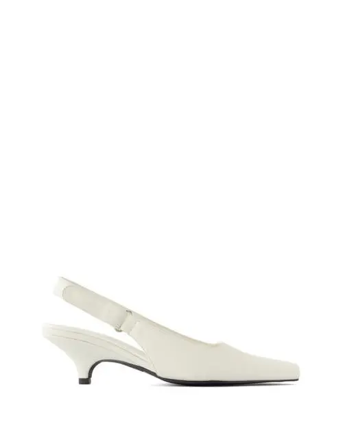 THERAPY AUSTRALIA Newark Pointed-toe Slingback Heel - White Pu