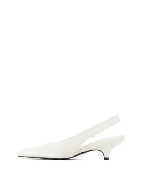 THERAPY AUSTRALIA Newark Pointed-toe Slingback Heel - White Pu