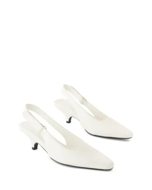 THERAPY AUSTRALIA Newark Pointed-toe Slingback Heel - White Pu