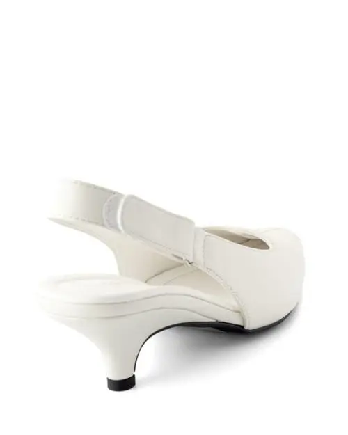 THERAPY AUSTRALIA Newark Pointed-toe Slingback Heel - White Pu