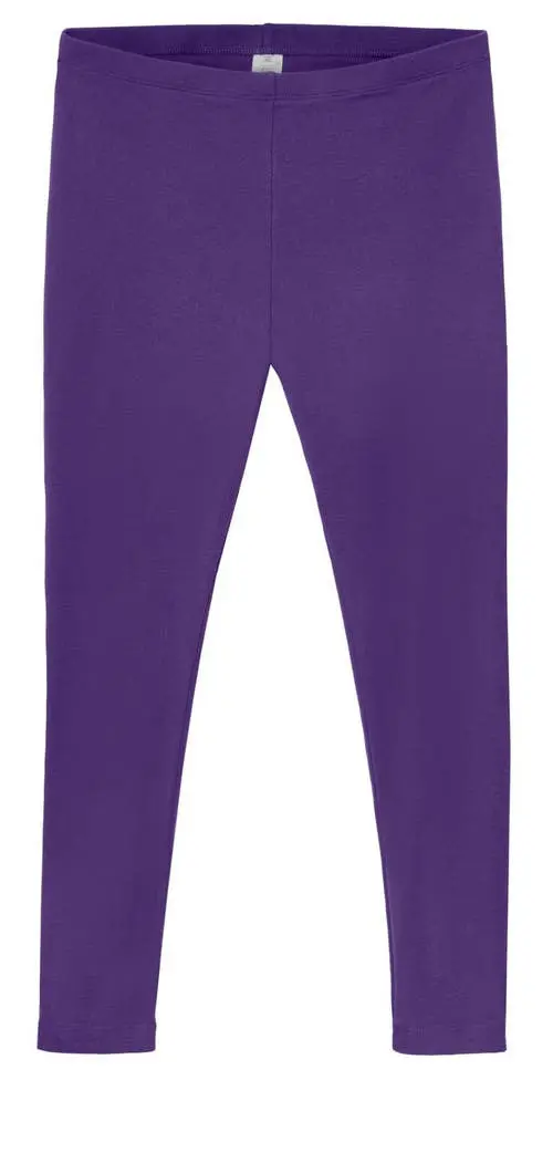 CITY THREADS Soft 100% Cotton Everyday Wear Petite Leggings - Purple
