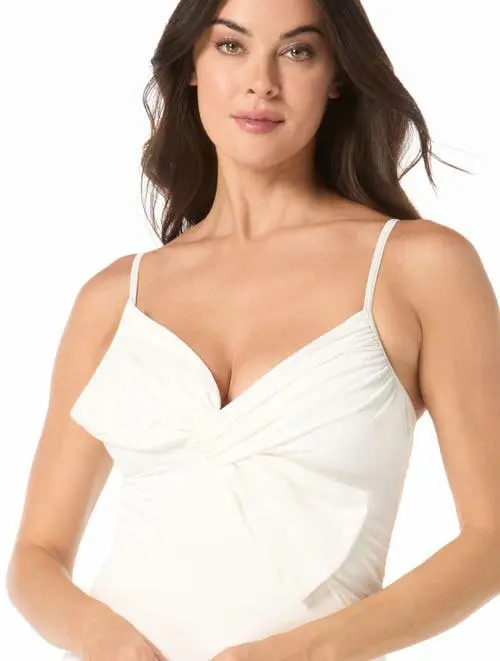 Carmen Marc Valvo Bow One-piece Swimsuit
