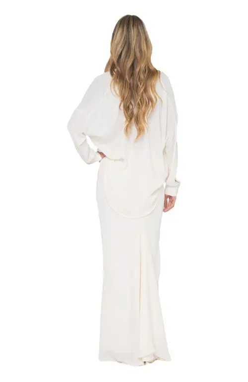 JBQ Kingsley Crepe Skirt - Bone