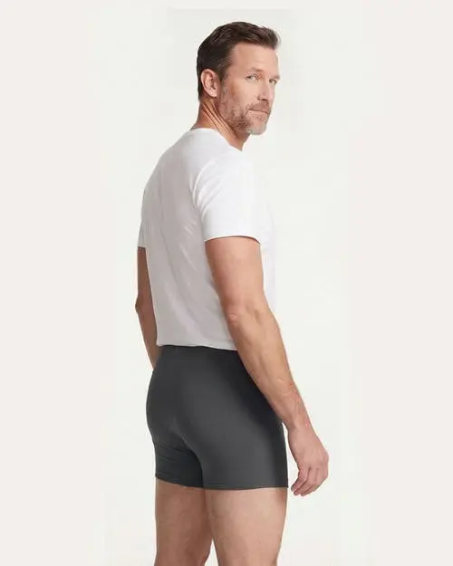 CITY THREADS USA-MADE Soft 100% Organic Cotton Boxer Briefs - Charcoal