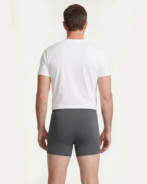 CITY THREADS USA-MADE Soft 100% Organic Cotton Boxer Briefs - Charcoal