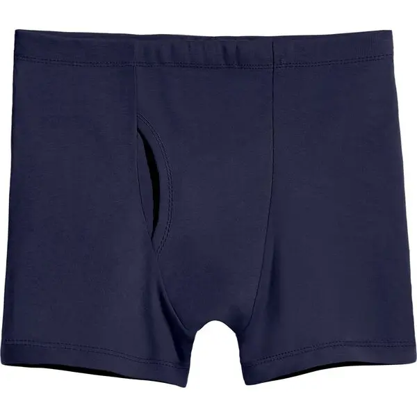 CITY THREADS USA-MADE Organic Soft Cotton Boxer Briefs - Navy Blue