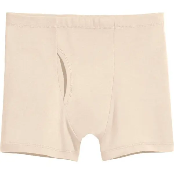 CITY THREADS USA-MADE Organic Soft Cotton Boxer Briefs - Oatmeal