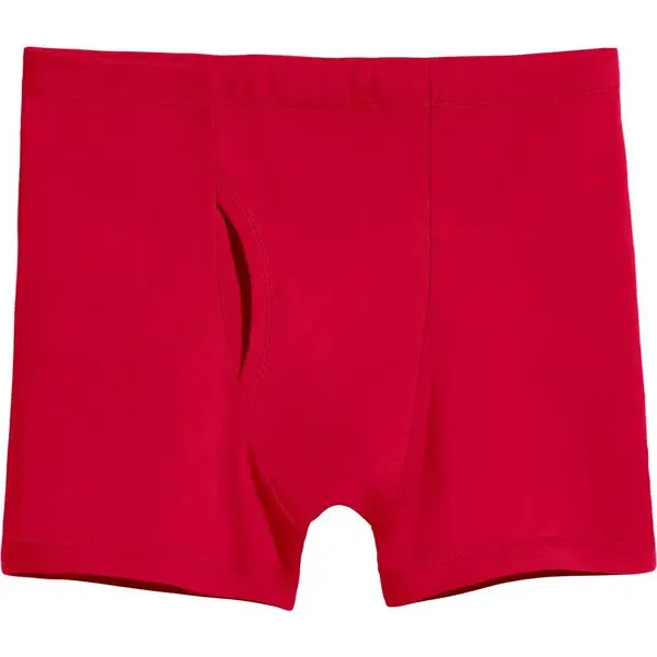 CITY THREADS USA-MADE Soft 100% Organic Cotton Boxer Briefs - Red