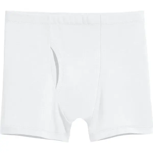 CITY THREADS USA-MADE Organic Soft Cotton Boxer Briefs - White
