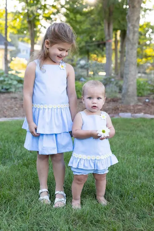 FLORENCE EISEMAN Piqué Sleeveless Dress With Daisies