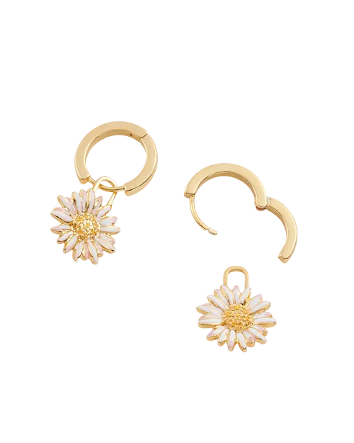 FABLE ENGLAND Daisy Huggie Earrings