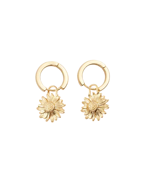 FABLE ENGLAND Daisy Huggie Earrings