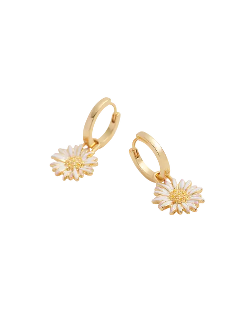 FABLE ENGLAND Daisy Huggie Earrings
