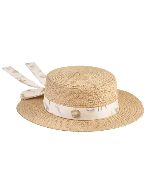 FABLE ENGLAND Whispering Sand Raffia Hat - Beige