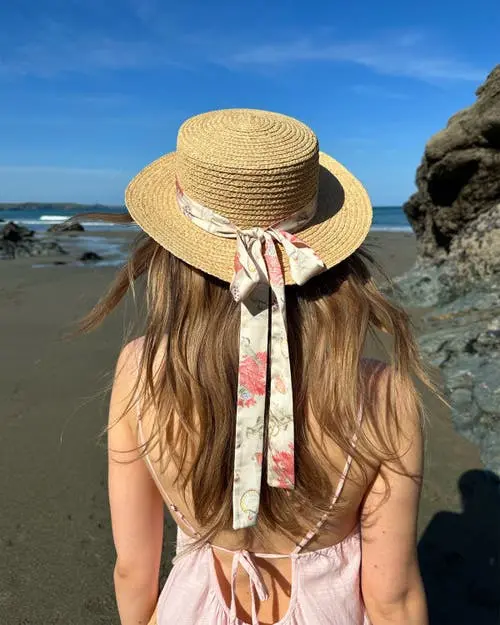 FABLE ENGLAND Whispering Sand Raffia Hat