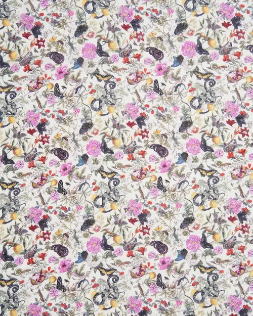 FABLE ENGLAND Floral Engravings Lightweight Scarf - Ivory