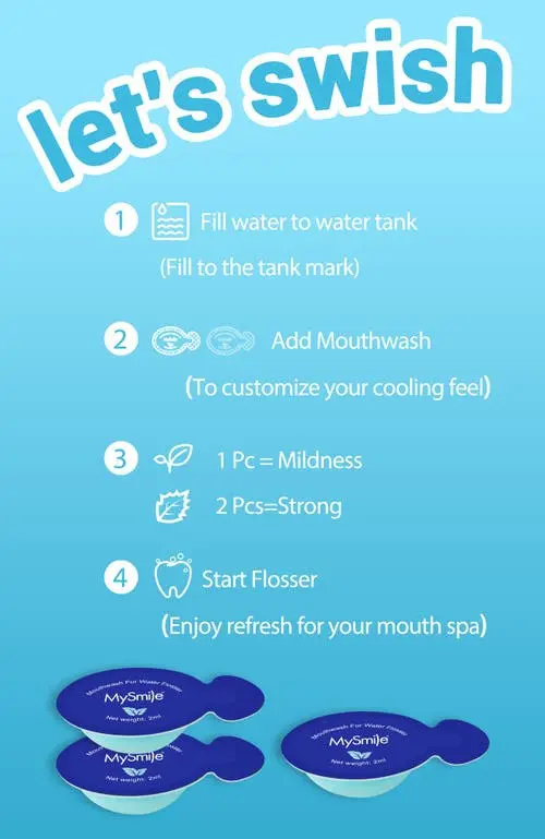 MYSMILE Concentrate Mouthwash Pods For Water Flossers