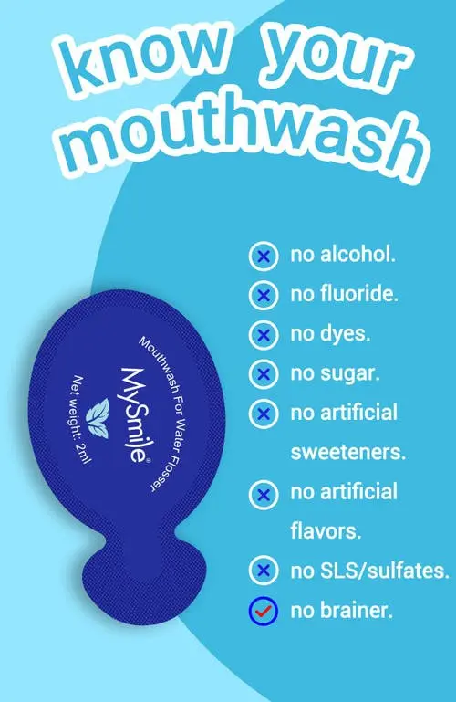 MYSMILE Concentrate Mouthwash Pods For Water Flossers