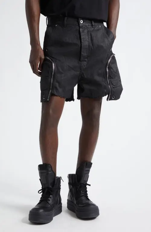 Rick Owens Bauhaus Denim Shorts - Black
