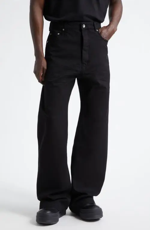 Rick Owens Geth Five-pocket Wide Leg Jeans - Black