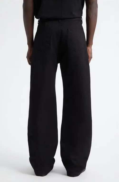 Rick Owens Geth Five-pocket Wide Leg Jeans - Black