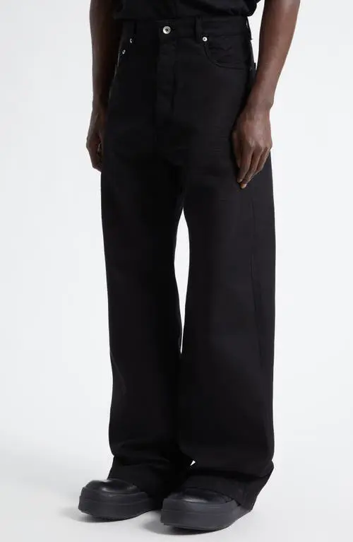 Rick Owens Geth Five-pocket Wide Leg Jeans - Black