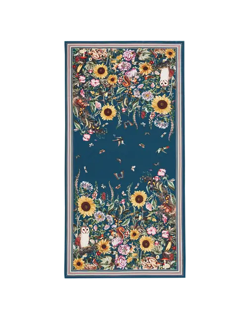 FABLE ENGLAND Botanical Long Scarf - Medium Green