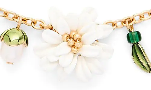 Marc Jacobs Rooted Daisy Charm Necklace - Gold/multi