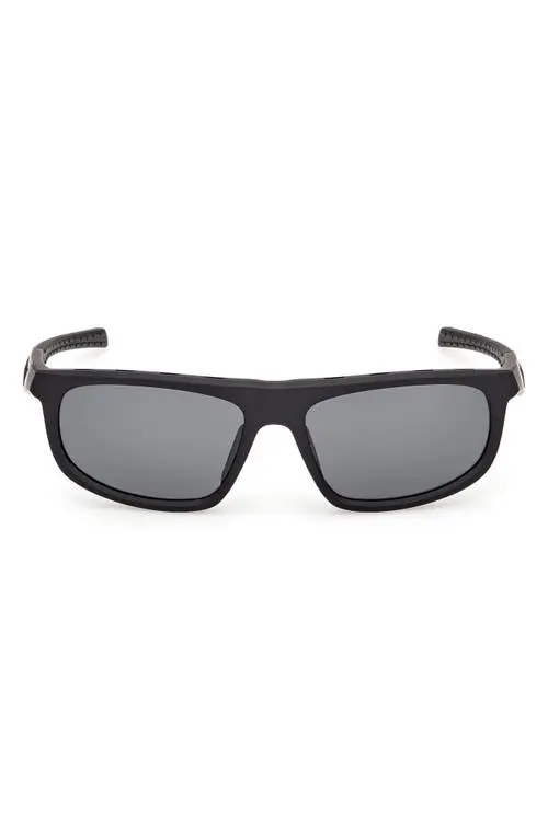 Adidas 56mm Square Frame Sunglasses - Matte Black/smoke