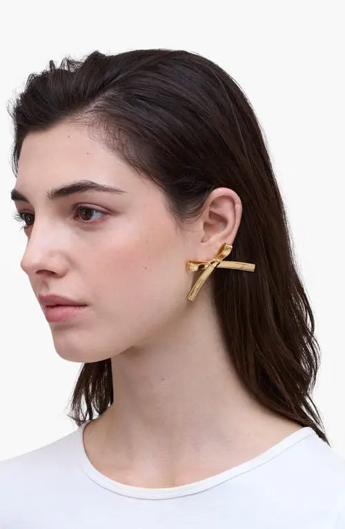 Marc Jacobs The Lingerie Bow Earrings - Gold