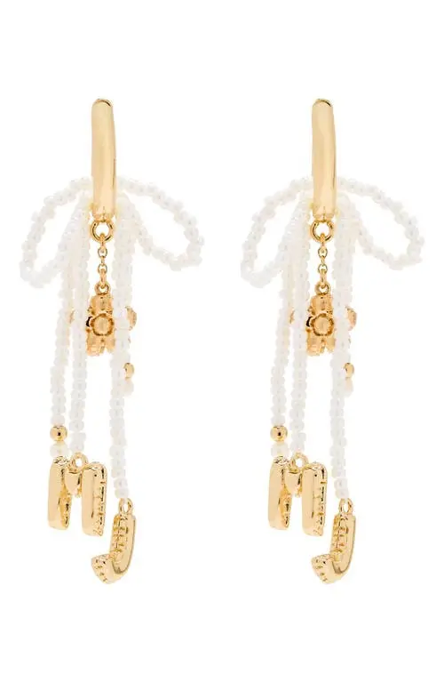 Marc Jacobs Mj Balloon Bead And Freshwater Pearl Drop Earrings