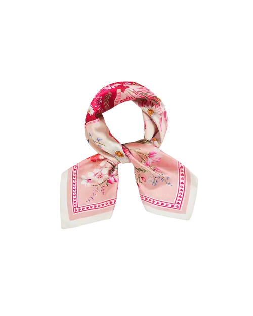 FABLE ENGLAND Penelope Story Square Scarf - Light/pastel Pink