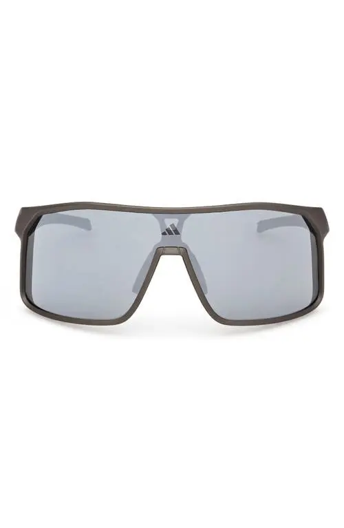 Adidas Mirrored Shield Sunglasses - Dark Green/smoke Mirror