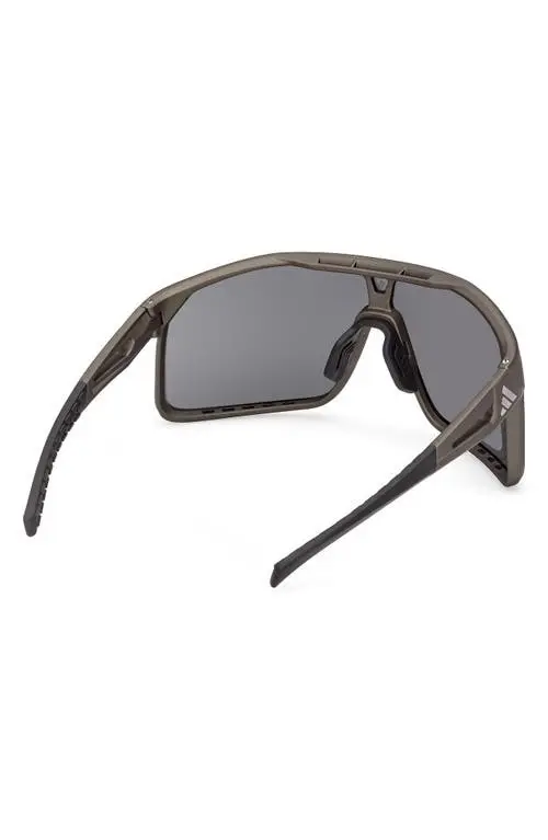 Adidas Mirrored Shield Sunglasses - Dark Green/smoke Mirror