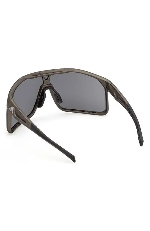 Adidas Mirrored Shield Sunglasses - Dark Green/smoke Mirror