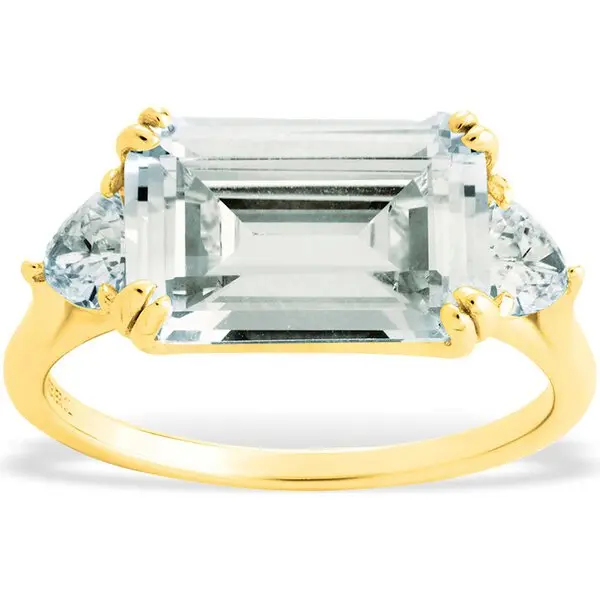 Sterling Forever Cubic Zirconia Ring - Gold