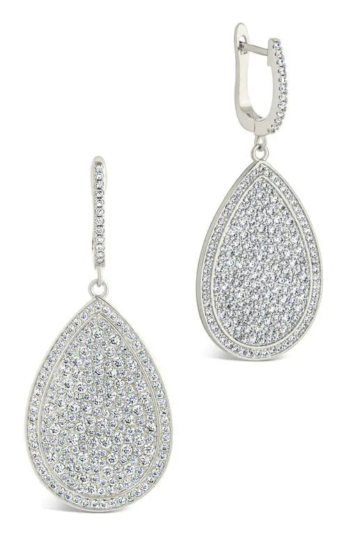 Sterling Forever Selma Teardrop Earrings - Silver