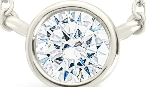 Sterling Forever Round Cubic Zirconia Pendant Necklace - Silver