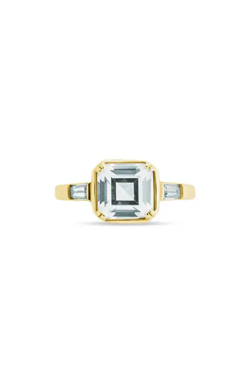 Sterling Forever Asscher-cut Cubic Zirconia Ring - Gold