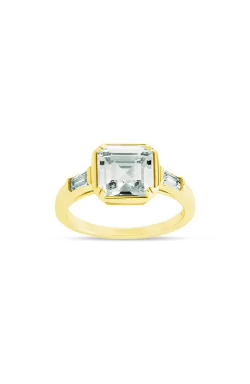 Sterling Forever Asscher-cut Cubic Zirconia Ring - Gold