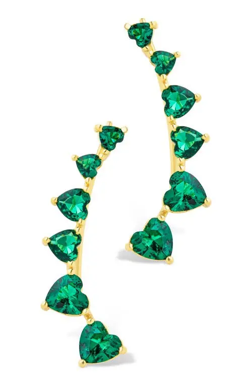 Sterling Forever Jillian Heart Threader Earrings