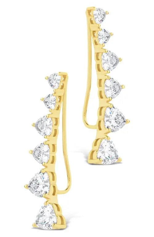 Sterling Forever Jillian Heart Threader Earrings
