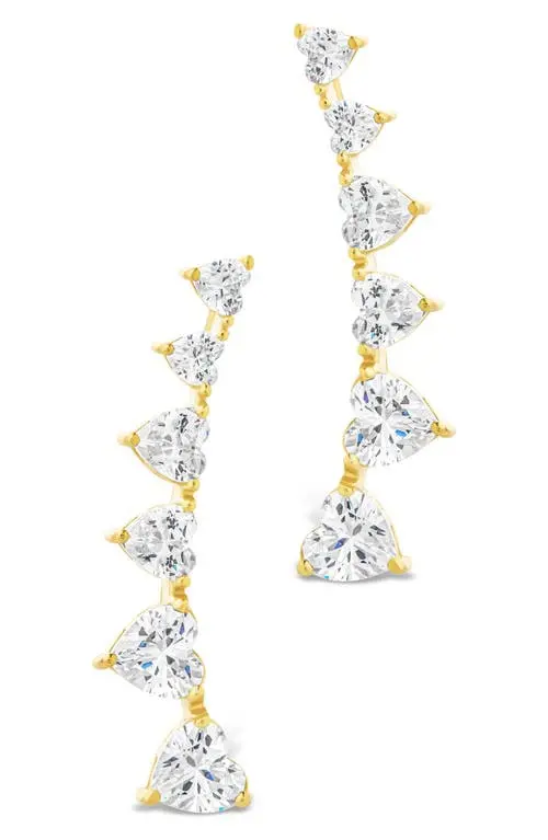 Sterling Forever Jillian Heart Threader Earrings