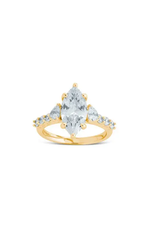 Sterling Forever Cubic Zirconia Ring - Gold