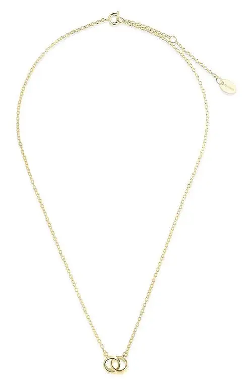 Sterling Forever Amor Interlocking Pendant Necklace - Gold