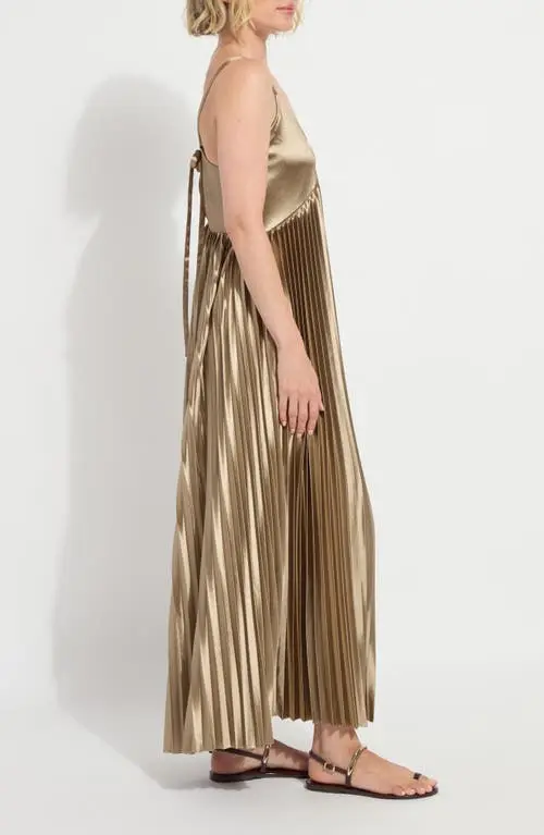 Lyssé Pleated Maxi Dress With Bag
