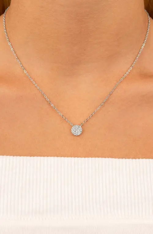 Sterling Forever Cubic Zirconia Pendant Necklace - Silver
