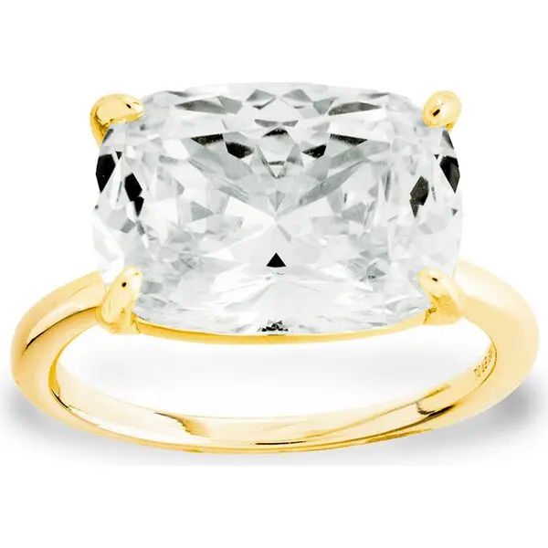 Sterling Forever East West Cushion Cut Ring - Gold