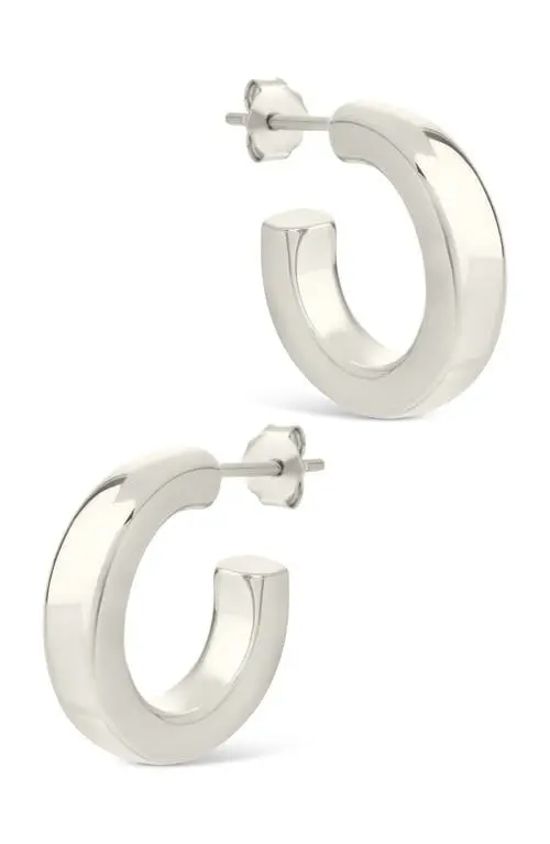 Sterling Forever Marisa Hoop Earrings - Silver